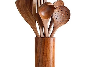 Wooden Spoon Holder - Etsy