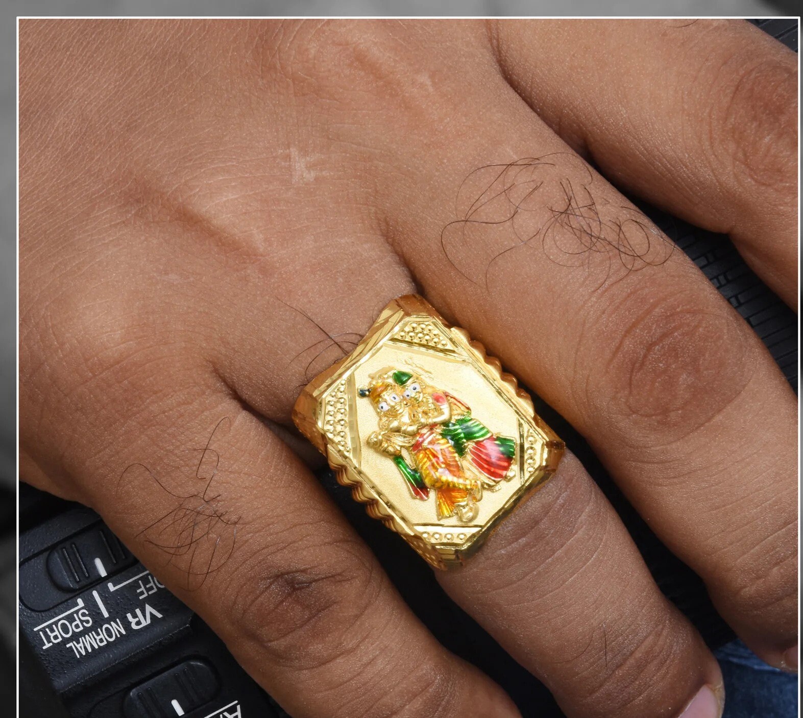 Handmade Radha Krishna 1 Gram Gold Plated Extraordinary Design Ring for ...