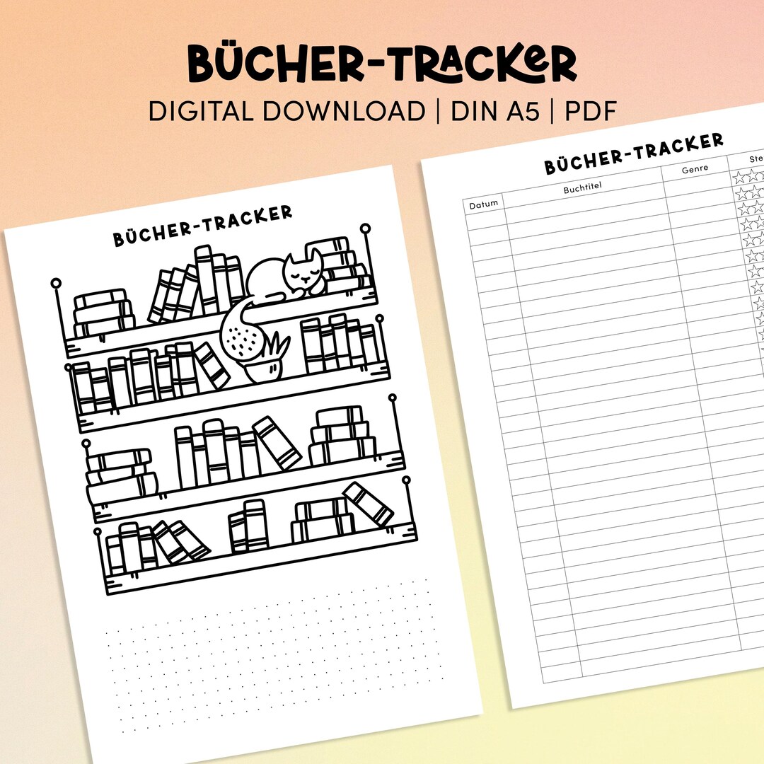 Book Tracker Book Diary PRINTABLE A5 Planner Page Book Tracker Books ...