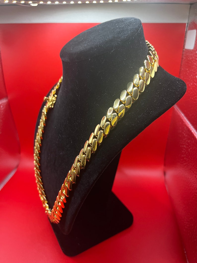 15mm Miami Cuban Link Chain Heavy-18k Gold Plated Necklace - Etsy