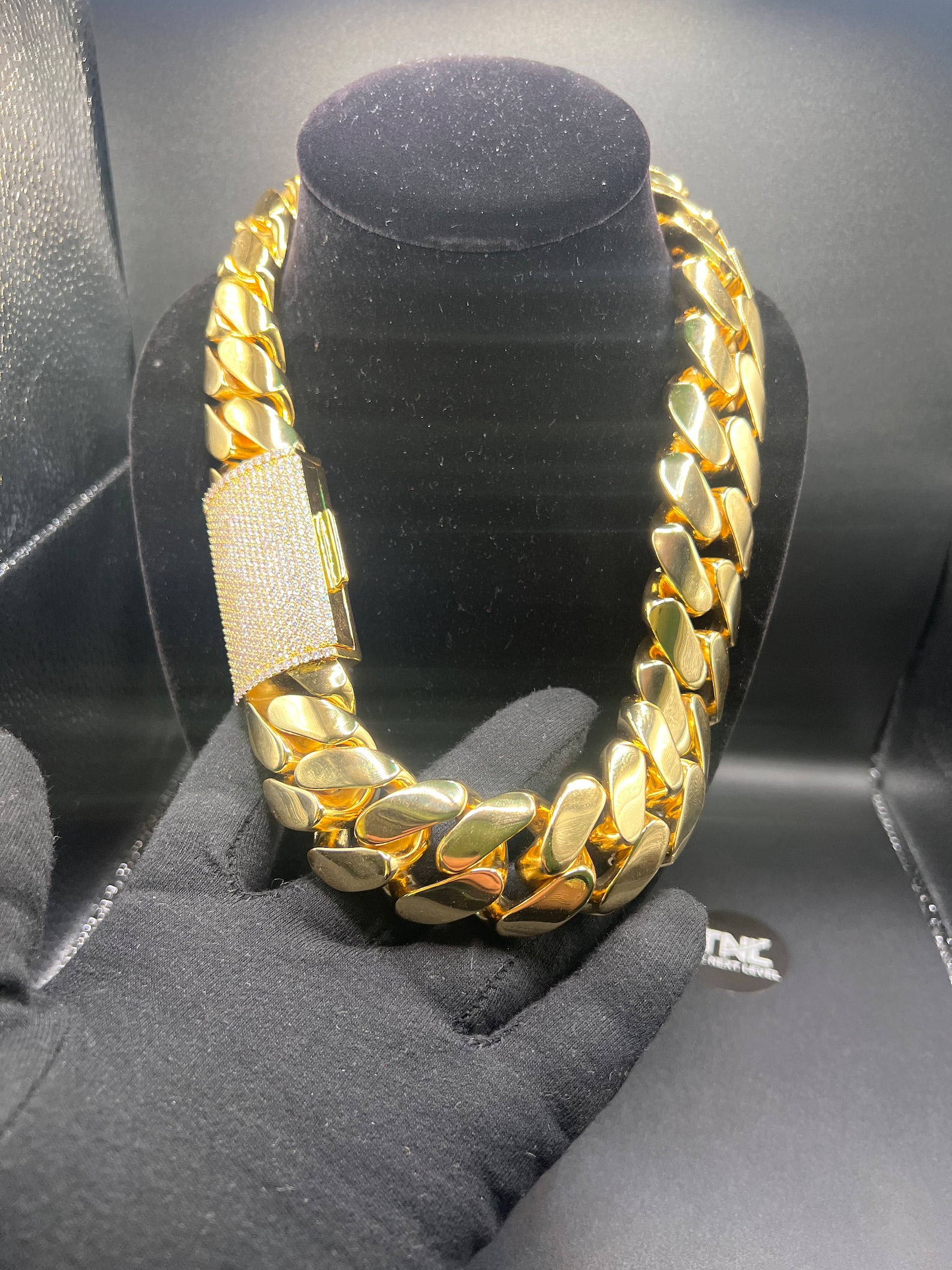 30mm Miami Cuban Link Chain 1 Kilo Grams Heavy Chain Moissanite 14k ...