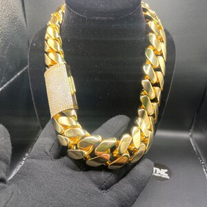 30mm Miami Cuban Link Chain 1 Kilo Grams Heavy Chain Moissanite 14k ...