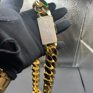 30mm Miami Cuban Link Chain 1 Kilo Grams Heavy Chain Moissanite 14k ...