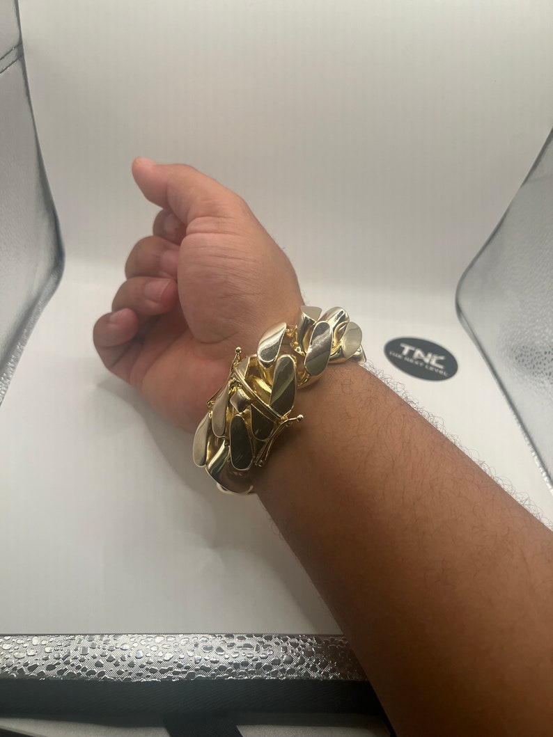Half Kilo Cuban Bracelet big Bracelet heavy-gold huge Jewelry-cuban ...