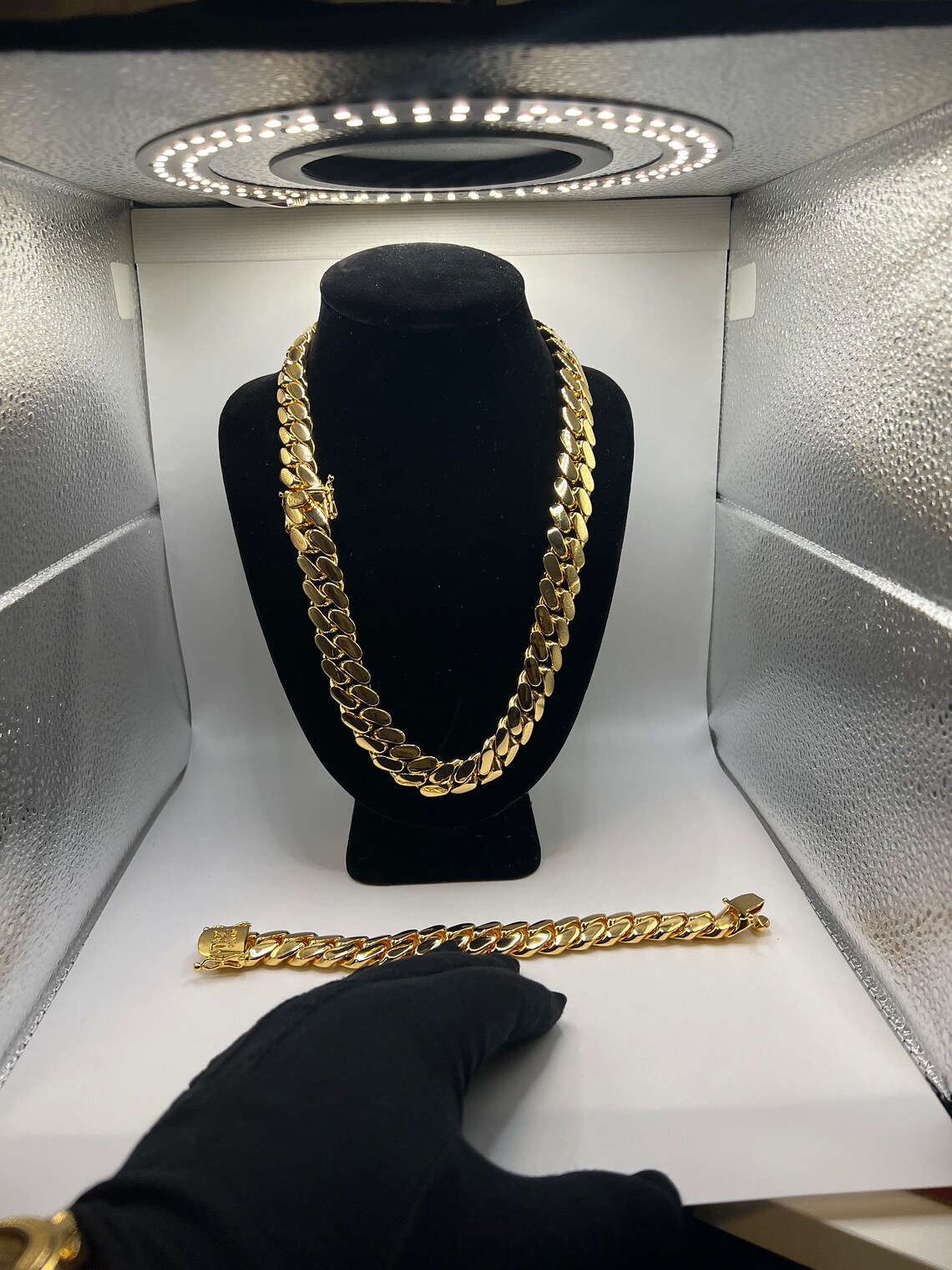 18mm Miami Cuban Link Chain and Bracelet Combo: Premium Solid - Etsy