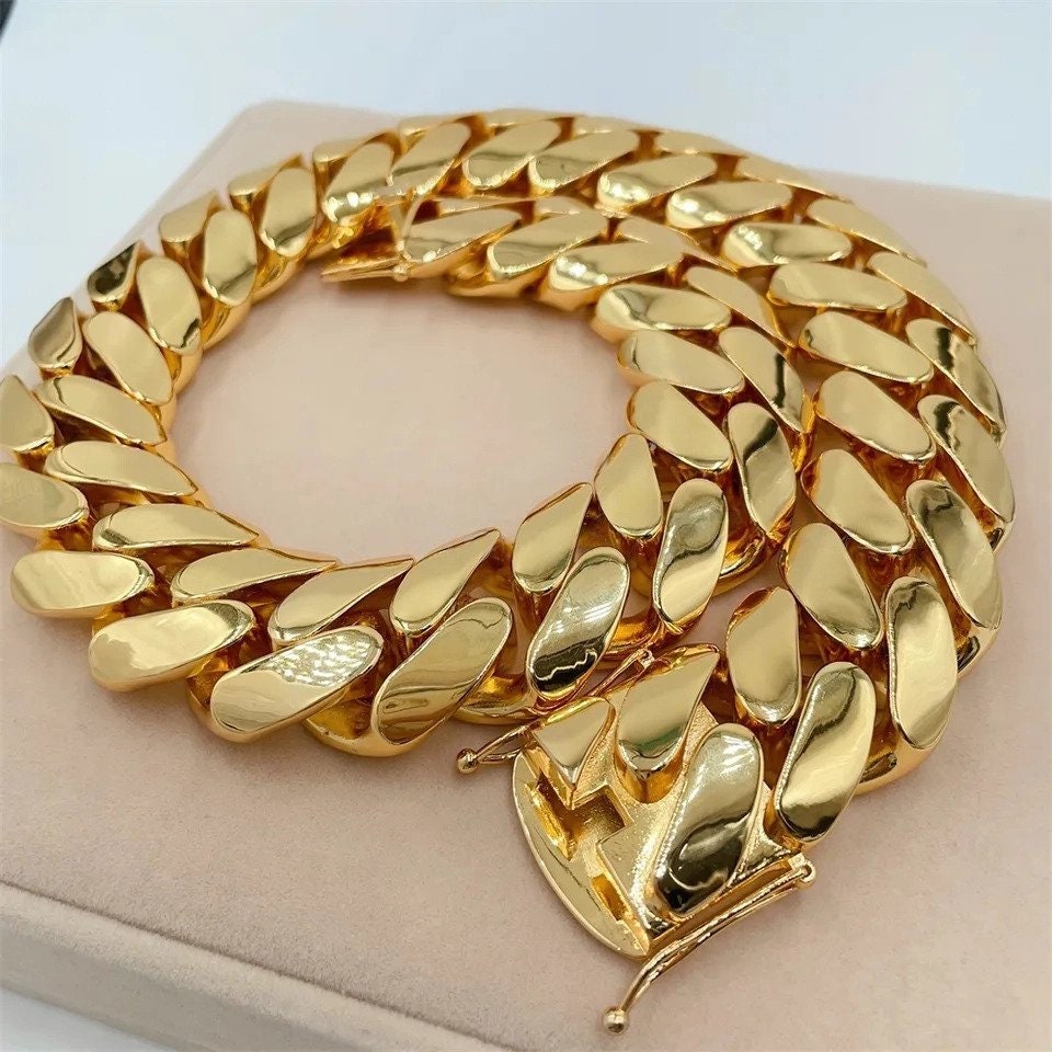 30mm Miami Cuban Link Chain 1 Kg Heavy Solid Big Cuban Chain - Etsy Canada