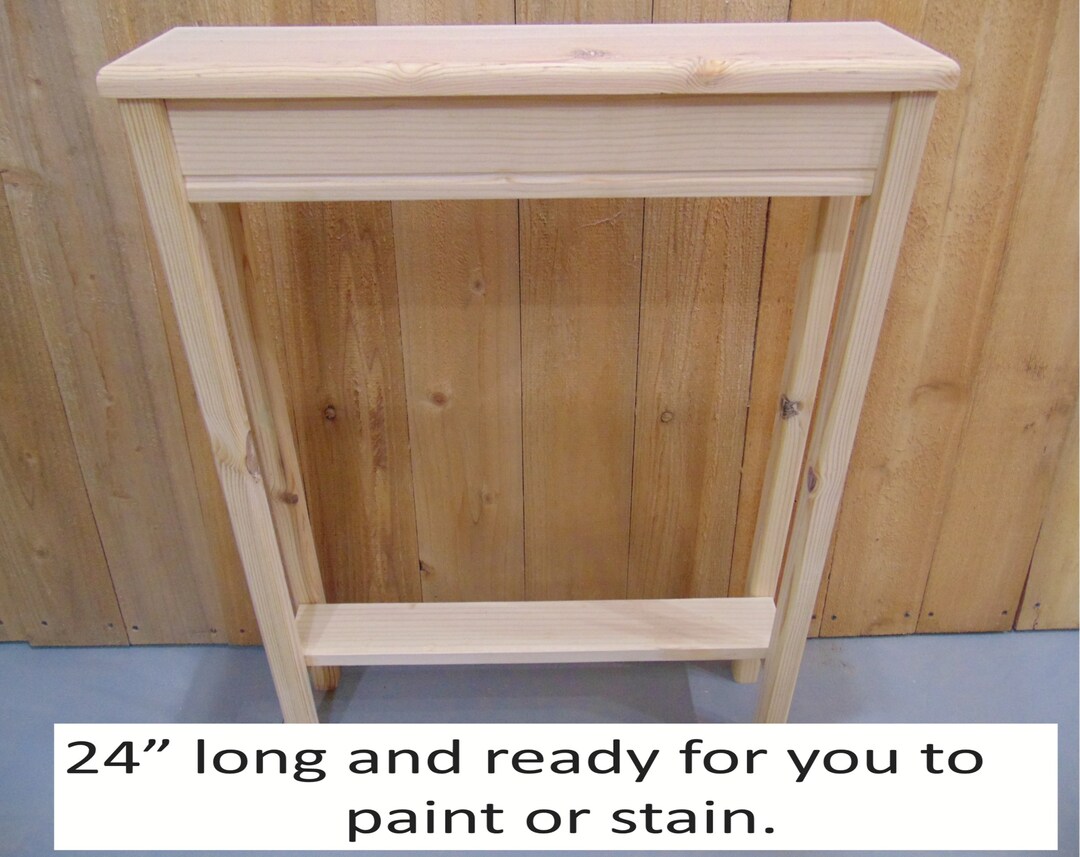 Unfinished Console Table: 24" Sofa Foyer Hall Table - Etsy