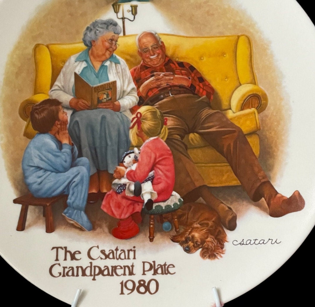 Vintage Csatari Grandparent Plate 1980 - Etsy
