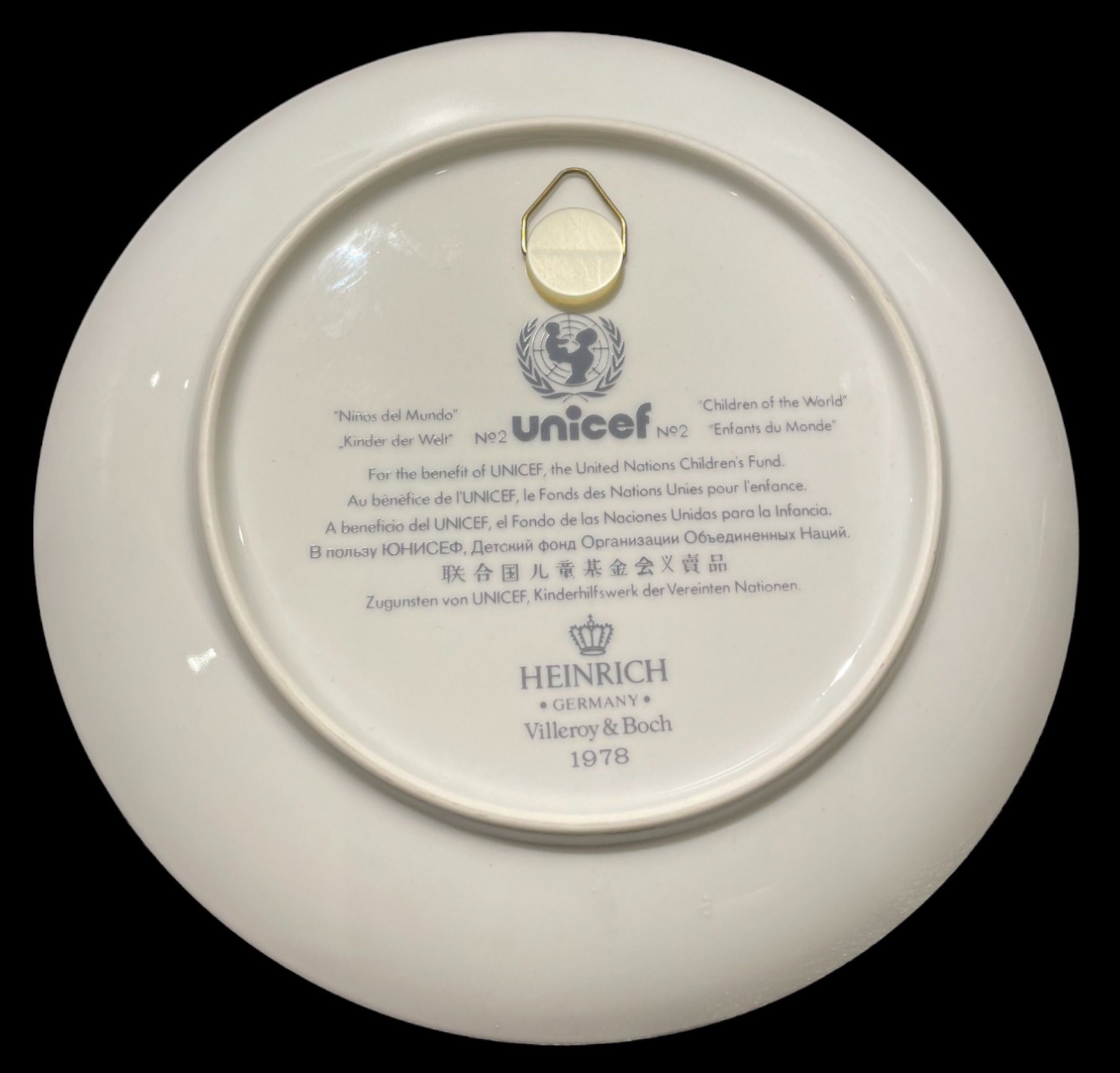 Vintage Heinrich Collector Plate Children of the World UNICEF Plate No ...