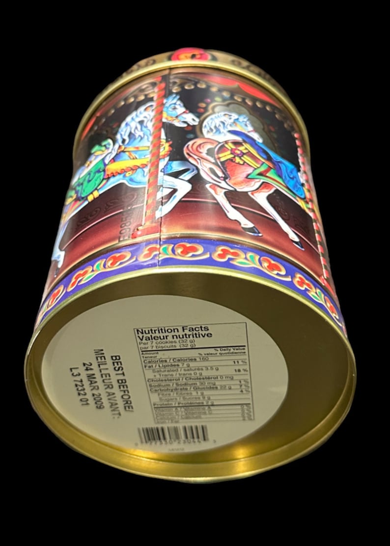 Collectible Musical Tin, Biscuit Metal Tin, Collector's Carousel Wind ...