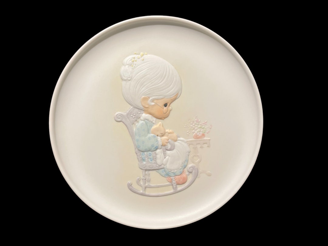 Vintage 1981 Enesco Precious Moments Collector Plate "purr-fect Grandma ...