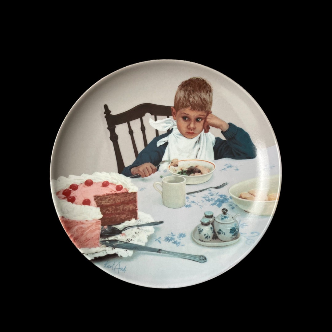 Vintage Collectible Plate by Kurt Ard "ikke Lutter Lagkage" - Etsy