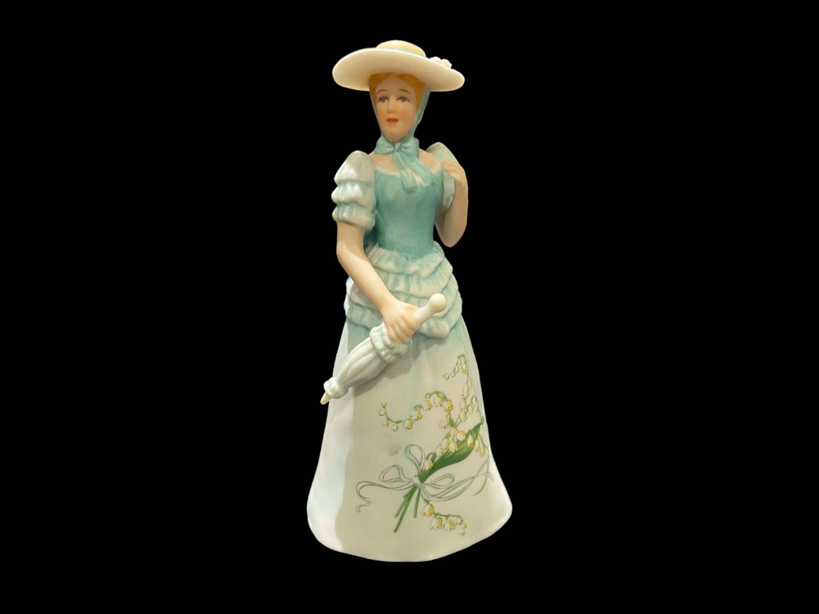 Vintage 1980's Enesco Lady Bell Porcelain Birthday Bell - Etsy