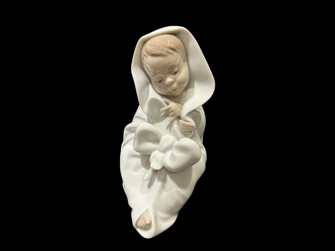Vintage NAO Lladro Porcelain Figurine, Baby Wrapped in Blanket, Lladro ...