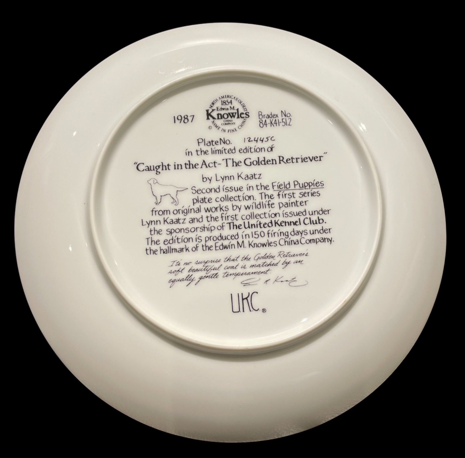 Vintage Collector Plate caught in the Act the Golden Retriever by Lynn ...