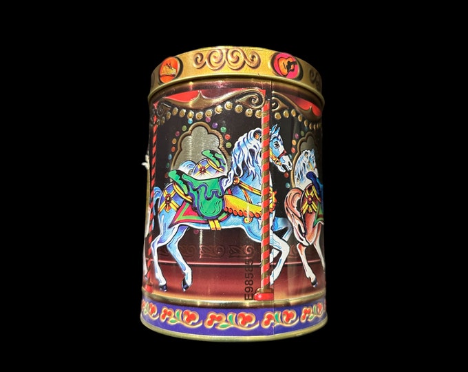 Collectible Musical Tin, Biscuit Metal Tin, Collector's Carousel Wind ...