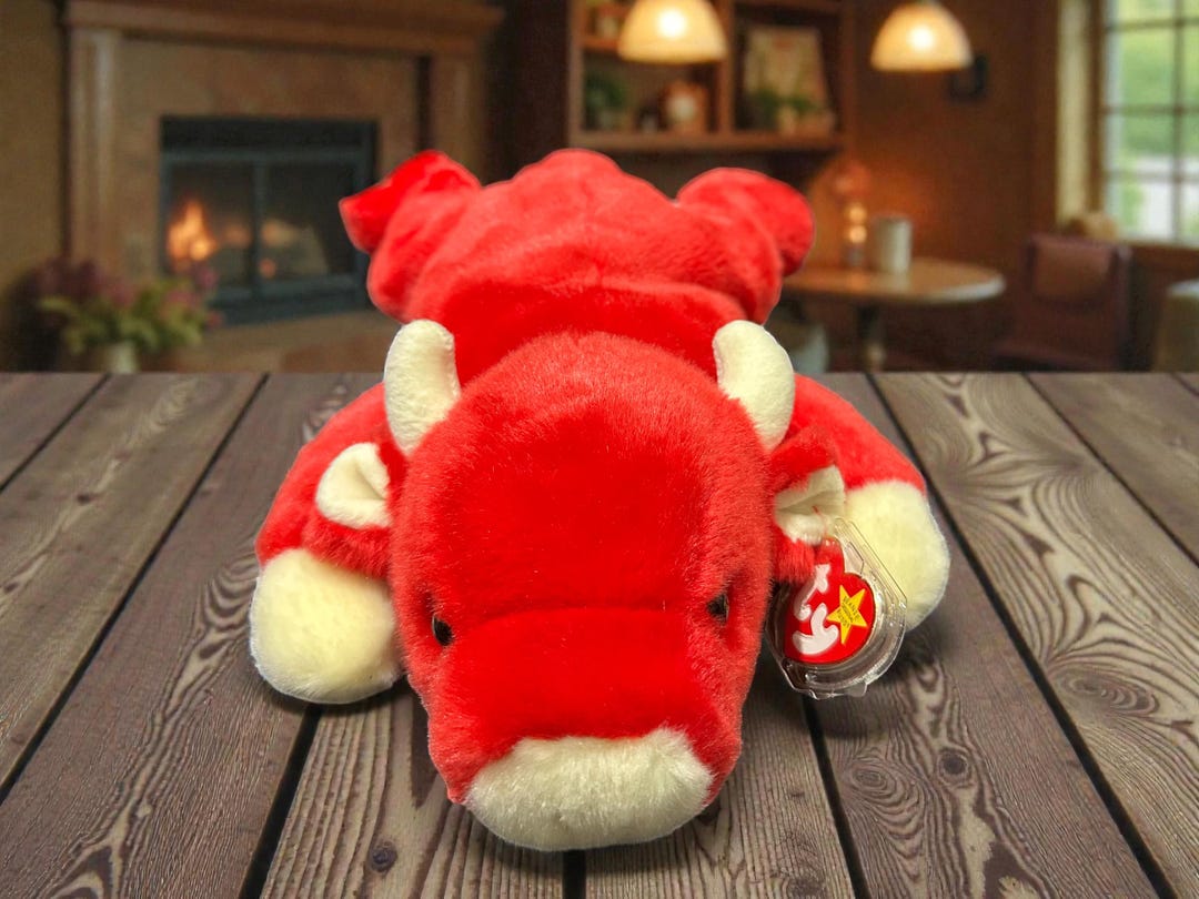 TY Beanie Buddy “snort” the Bull Plush, Large Red Bull Stuffed Animal ...
