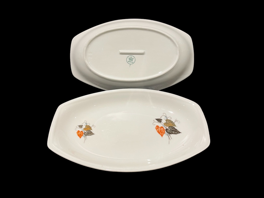 Vintage Kahla Porcelain Serving Plates (x2) With Floral Design Made in ...