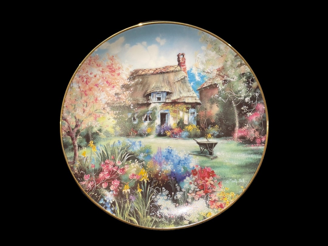 Vintage Collector Plate "the Chaplain's Garden" by Marty Bell From the ...