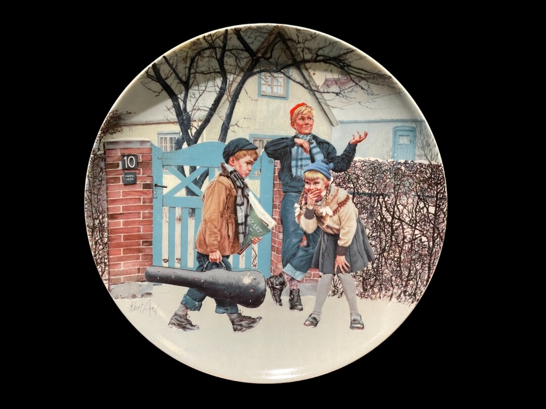 Vintage Kurt Ard Collector Plate: "cousins Playing" Copenhagen ...