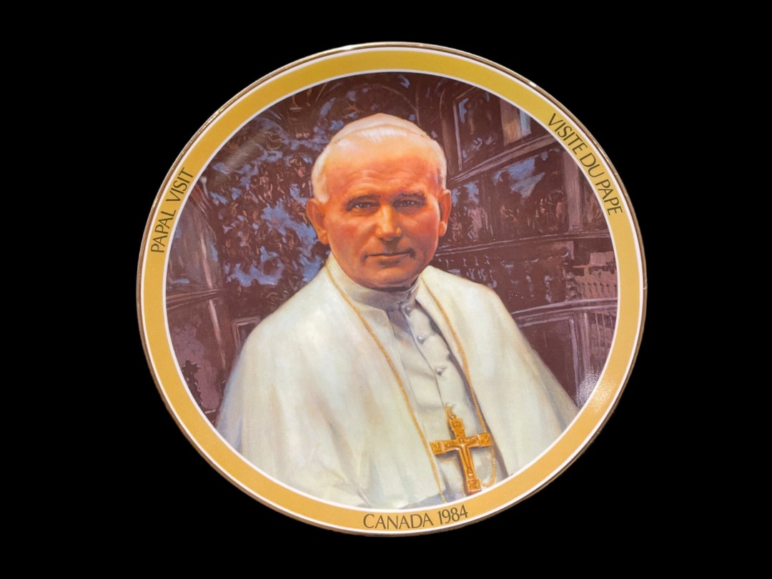 Vintage Papal Visit 1984 Canada Commemorative Plate by Viletta, Pope ...