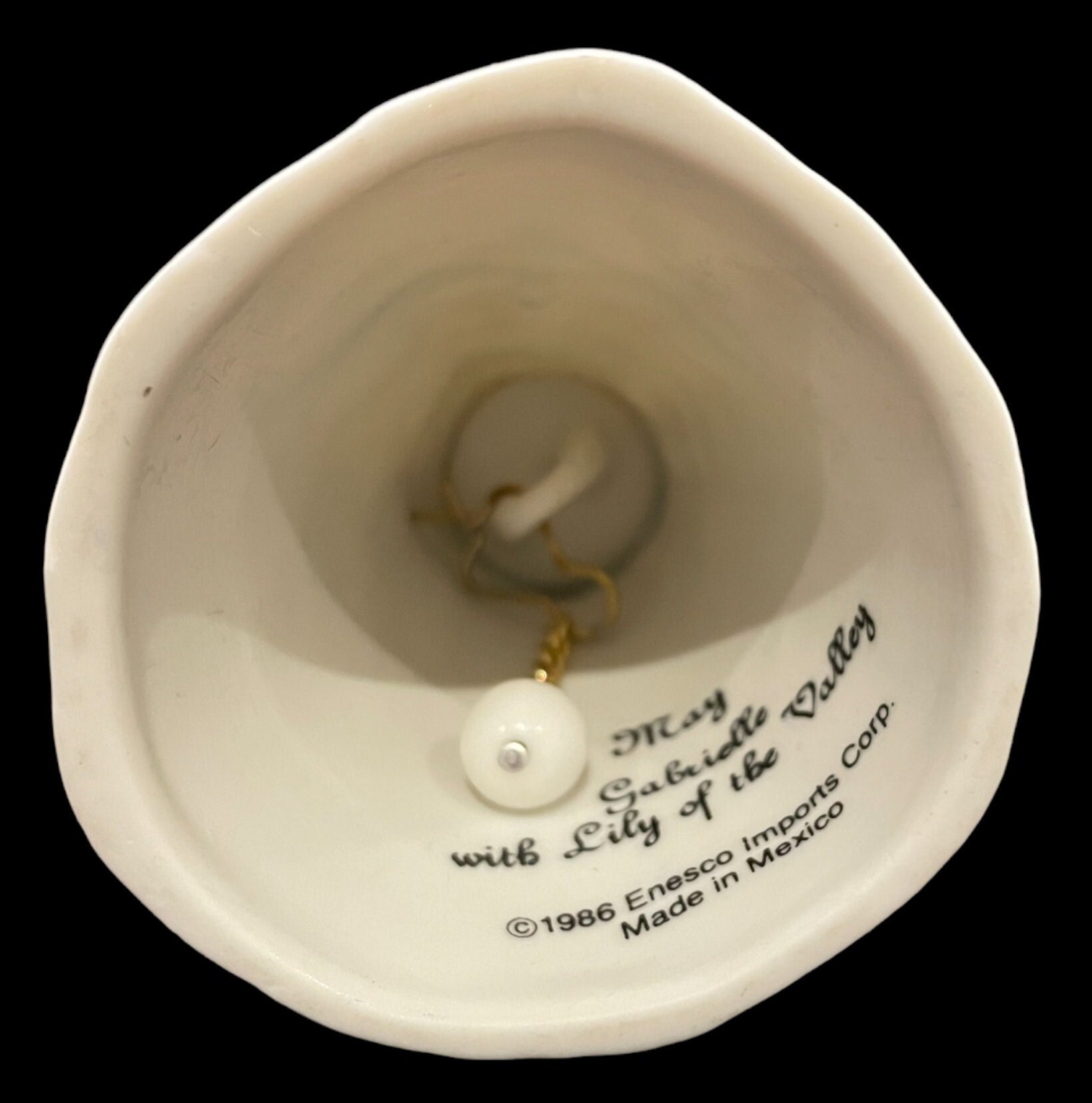 Vintage 1980's Enesco Lady Bell Porcelain Birthday Bell - Etsy