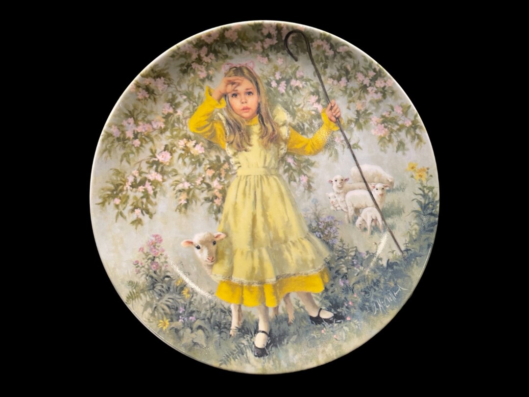 Vintage RECO Collector Plate: Little Bo Peep, Mother Goose Series (1983 ...