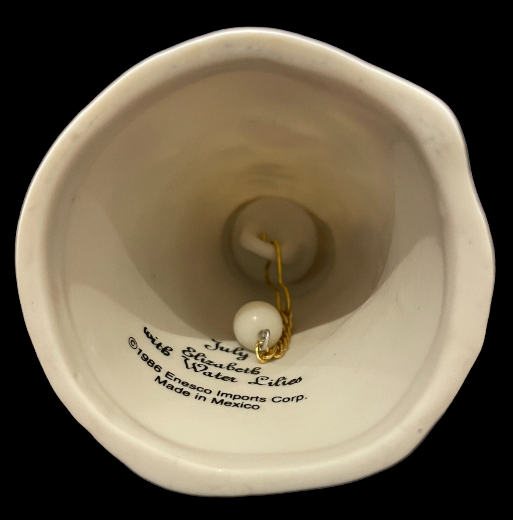 Vintage 1980's Enesco Lady Bell Porcelain Birthday Bell - Etsy