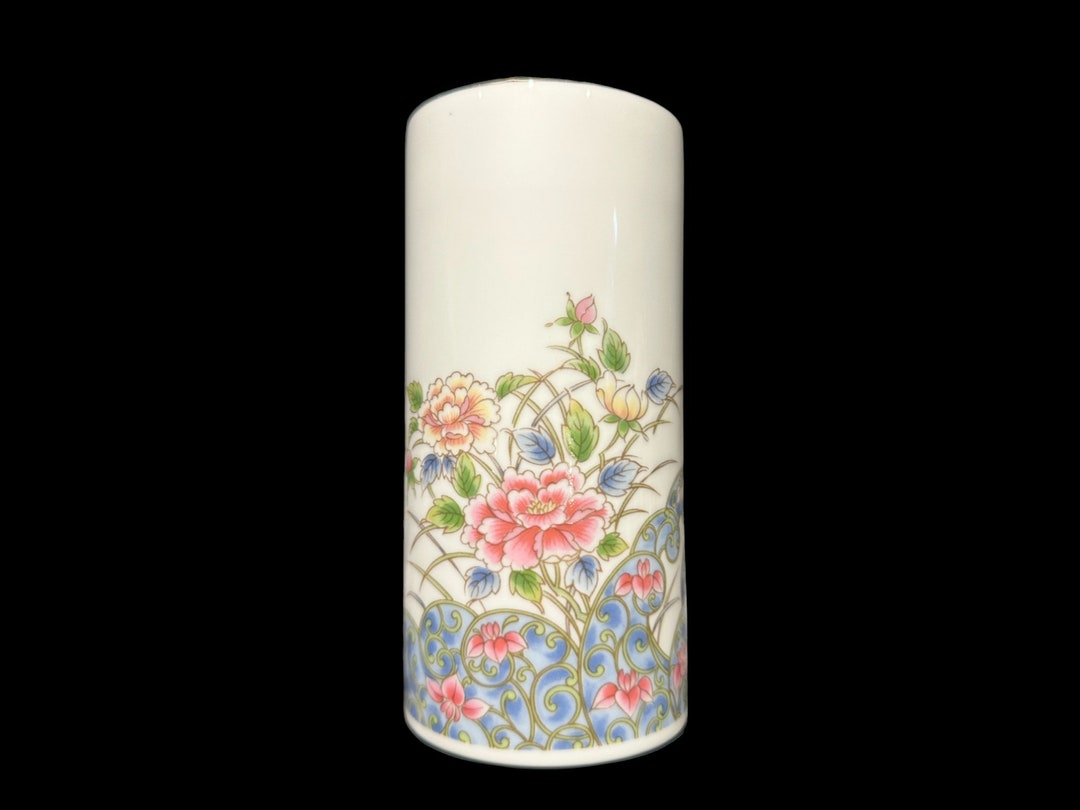 Vintage Laudel Japanese Vase, Floral Porcelain Vase 6 1/4 Inches With ...