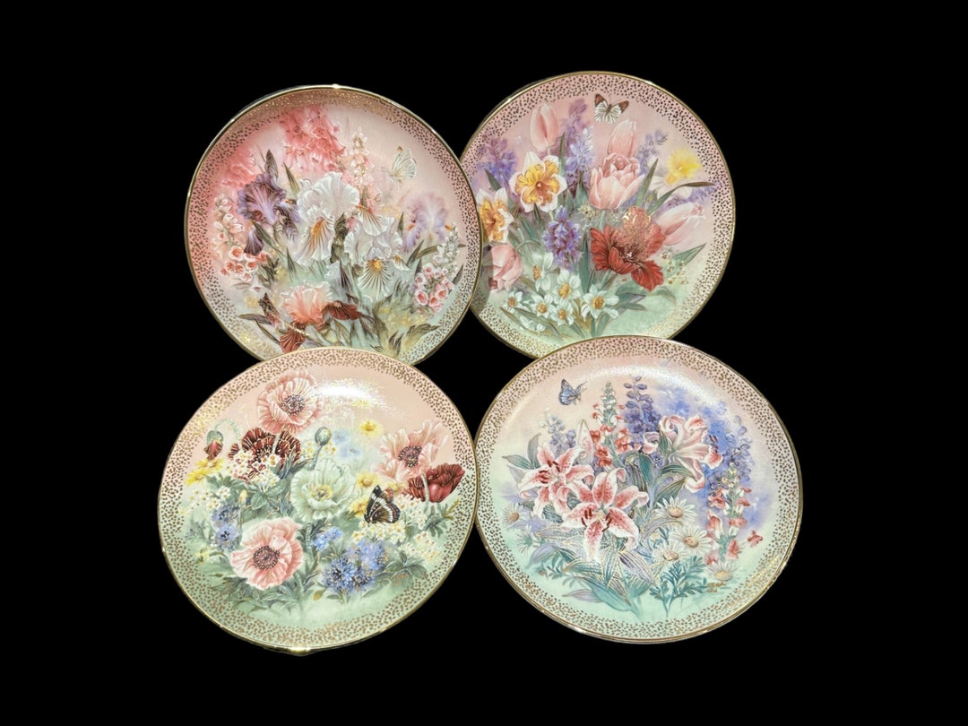 Vintage Lena Liu Collector Plates (x4) in the Symphony of Shimmering ...