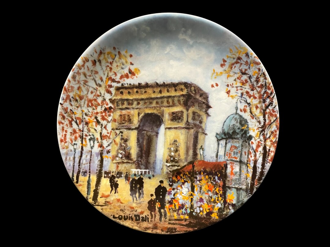 Vintage Louis Dali Limoges Porcelain Collector Plate: L'arc De Triomphe ...