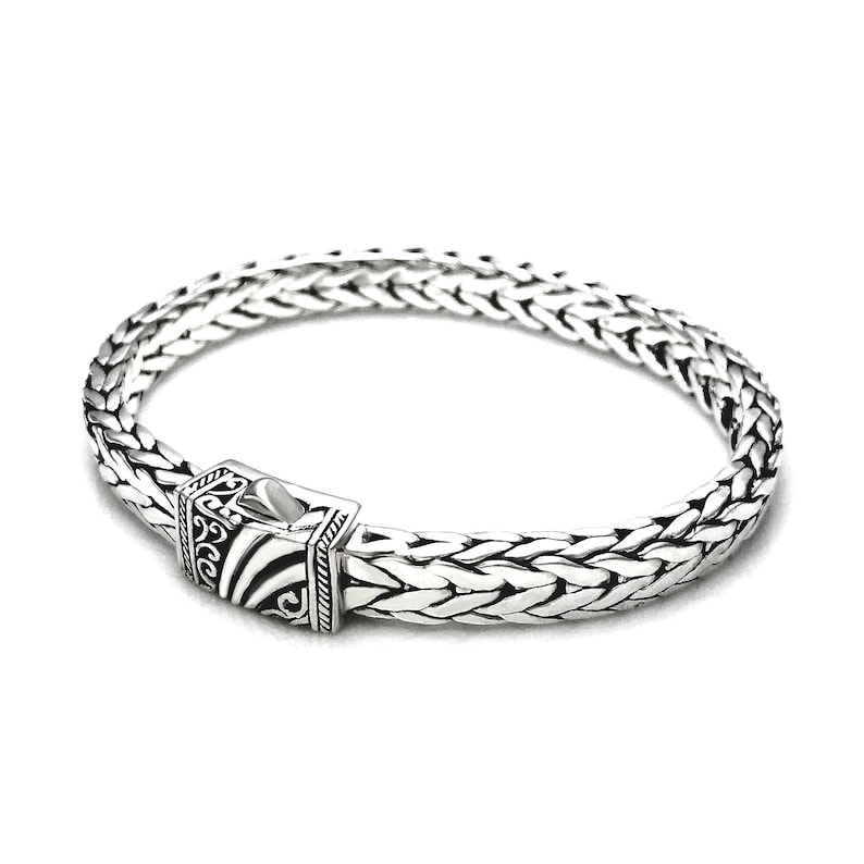 Garni 925 Sterling Silver Men's Handcrafted Braid Ara Bracelet - Etsy