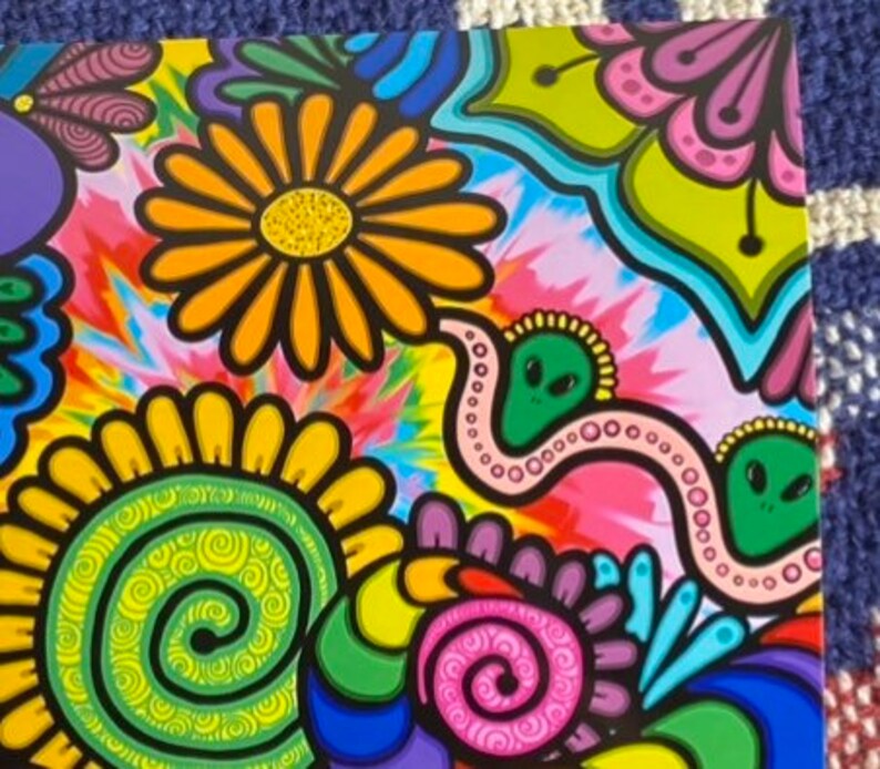 Trippy Doodle Mini Print - Etsy