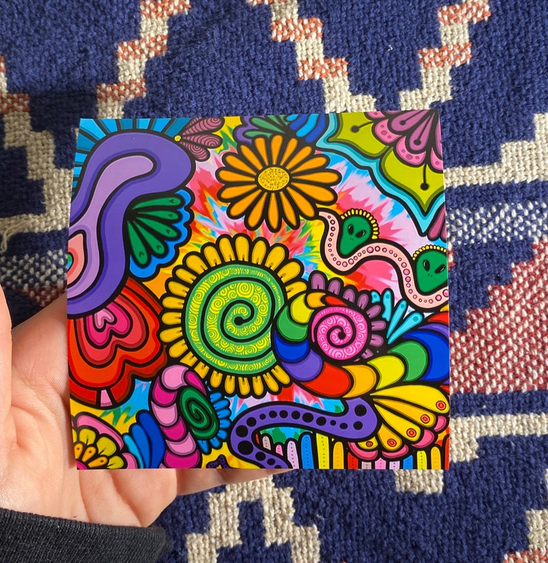 Trippy Doodle Mini Print - Etsy