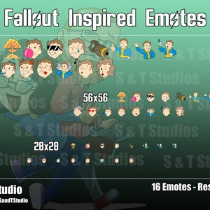 Fallout Inspired Emote Pack Set of 16 / Twitch / Discord / - Etsy