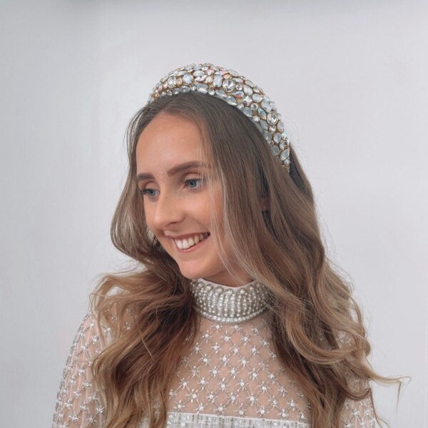 Gold Crystal Headband Etsy