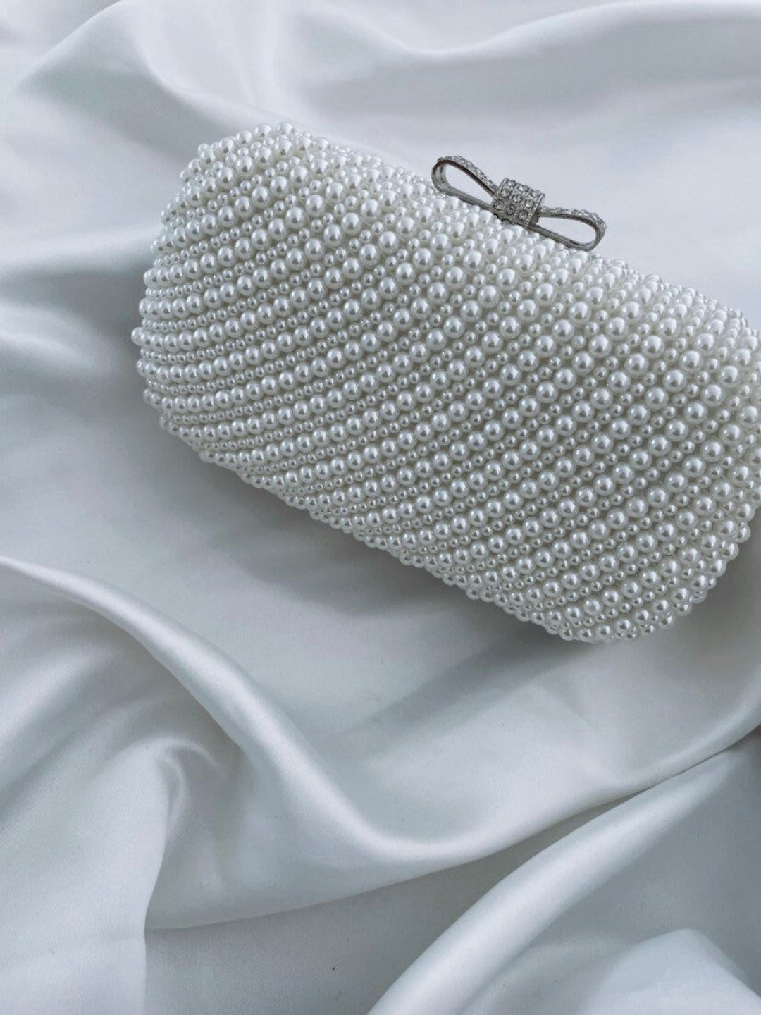 Pearl Box Bag - Pearl Gem Bride Handbag Clutch Bag Wedding Day Gift ...
