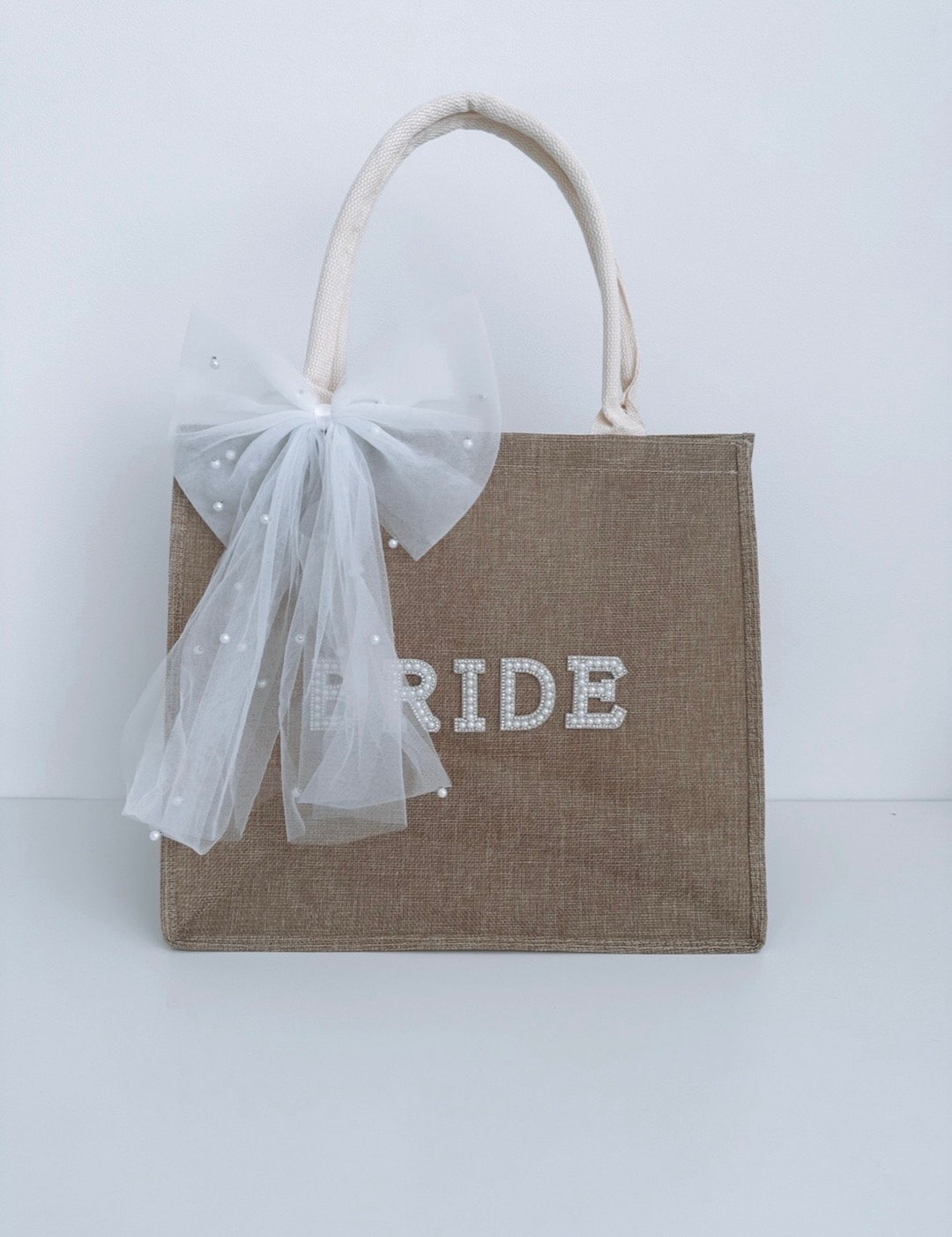 Large Bride Tote Bag - Pearl Bow Bride Bag Diamonte Pearl Tote Bag ...
