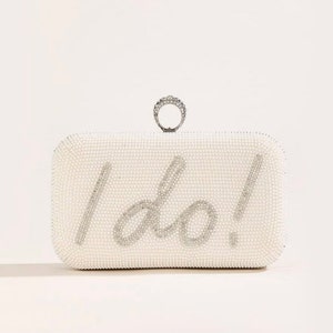 I Do Rhinestone Box Bag - Bride Handbag Clutch Bag Wedding Day Gift ...