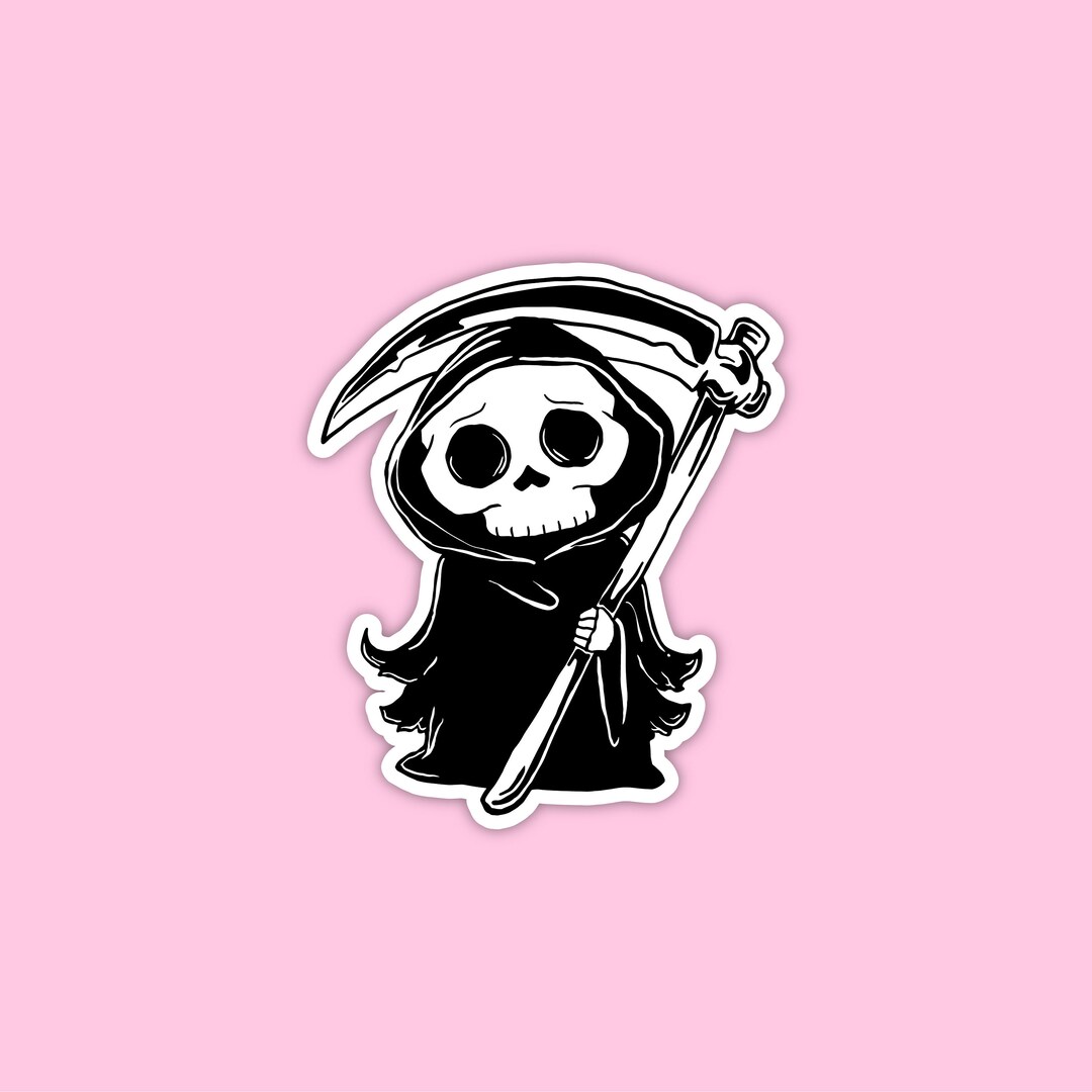 Spooky Grim Reaper Sticker | Dead Inside | Journal Sticker | Goth ...