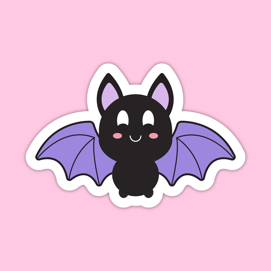 Spooky Bat Sticker | Kawaii Bat | Journal Sticker | Pastel Goth Sticker ...