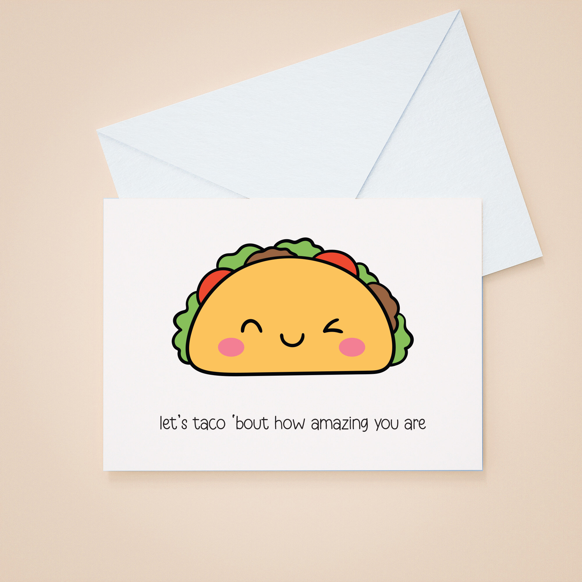Happy Mother's Day Card | Taco 'bout You | Mothers Day Card | Pun ...