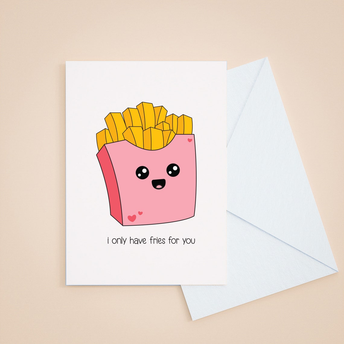 Happy Anniversary Card | French Fries Pun | Happy Valentine's Day Card ...