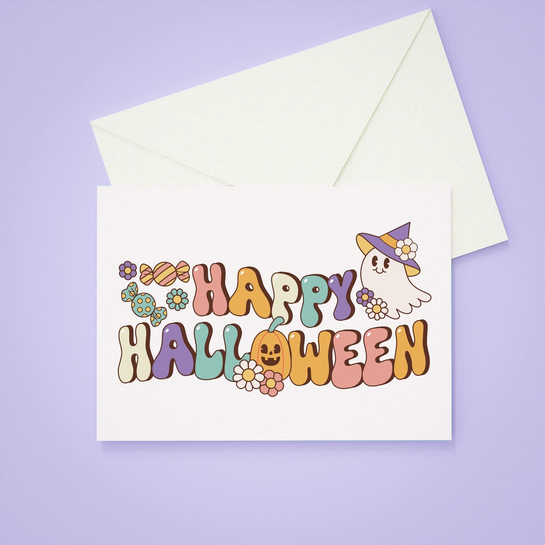Happy Anniversary Card | Cute Spooky | Happy Halloween | Pumpkin ...