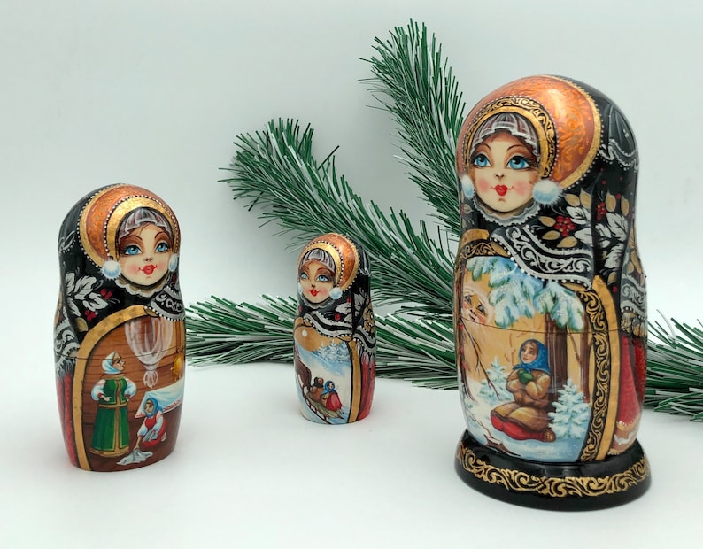 Traditional Nesting Dolls 55 Height 14cm Signature - Etsy