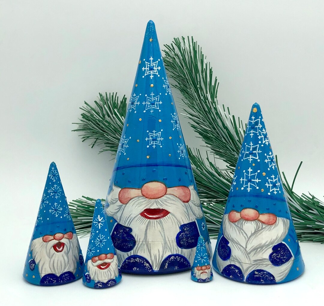 Christmas Gnomes Nesting Dolls, Christmas Style Stacking Dolls ...