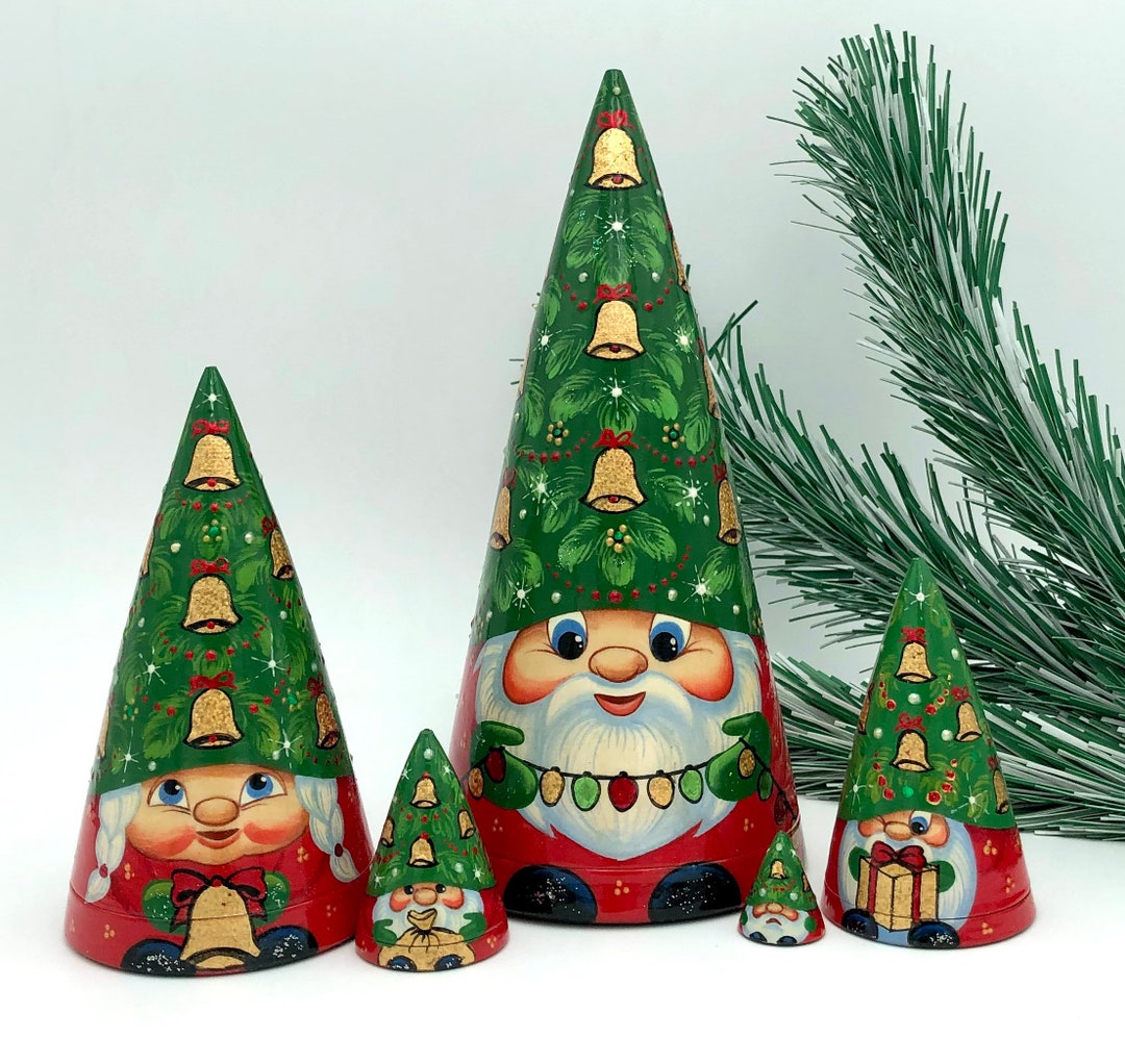 Christmas Gnomes Nesting Dolls, Christmas Style Stacking Dolls ...