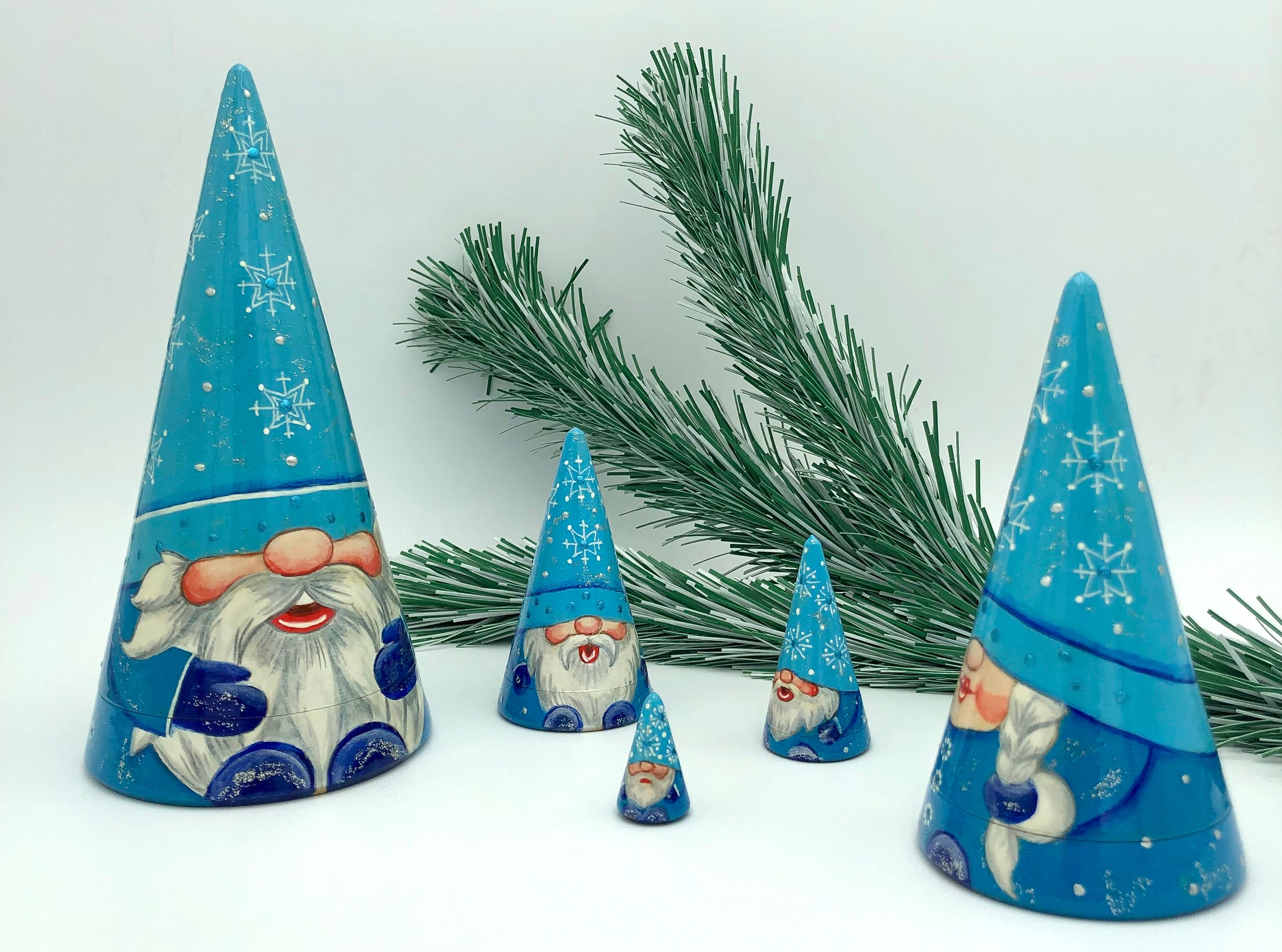 Christmas Gnomes Nesting Dolls, Christmas Style Stacking Dolls ...