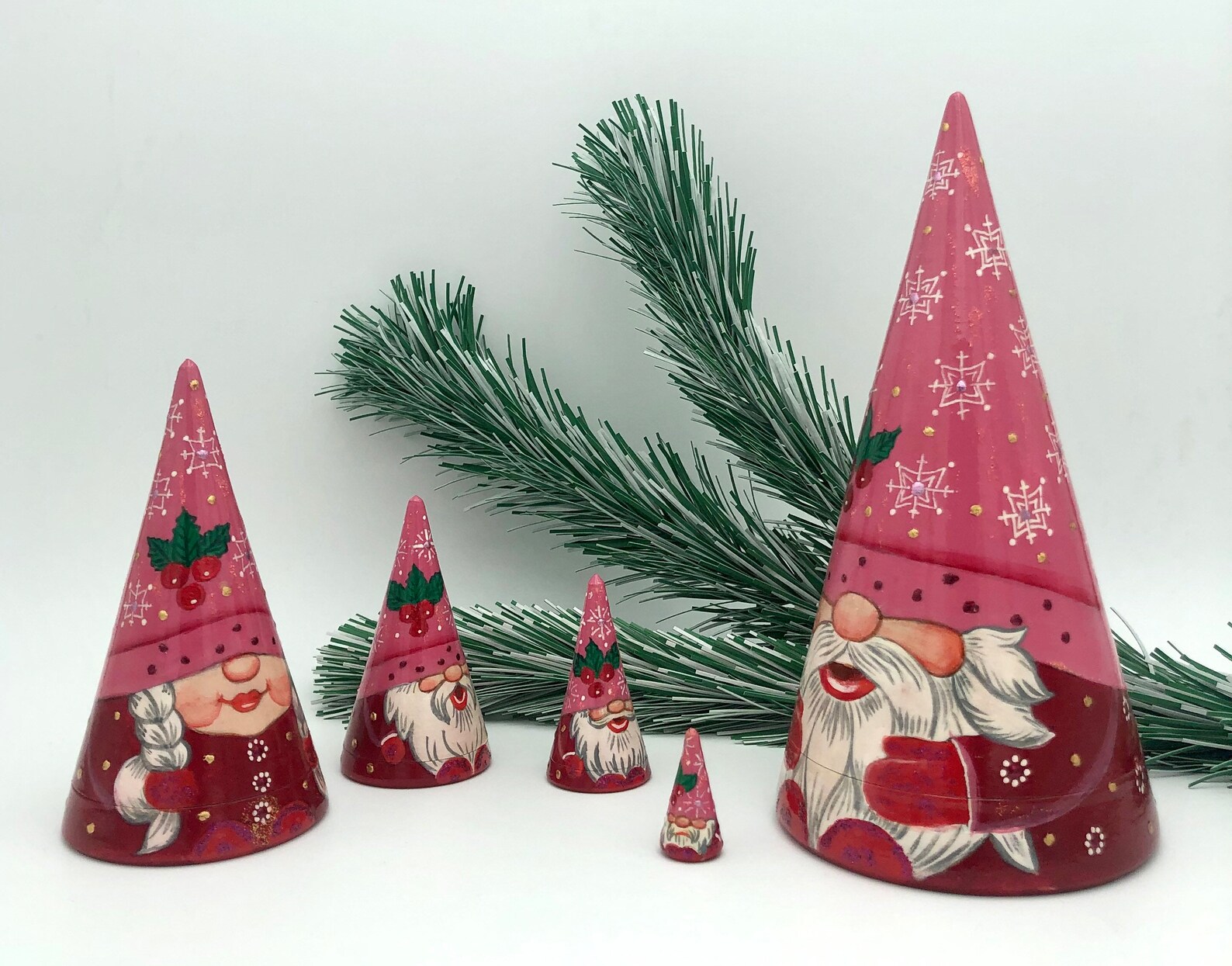 Christmas Gnomes Nesting Dolls, Christmas Style Stacking Dolls ...