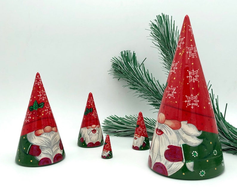 Christmas Gnomes Nesting Dolls, Christmas Style Stacking Dolls ...
